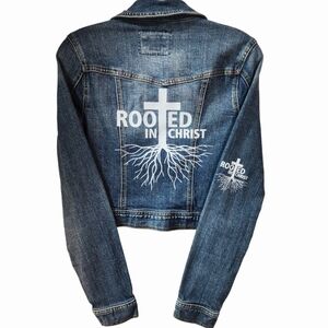 Upcycled Gemz | Jackets & Coats | Rooted In Christ Custom Upcycled Jean ...